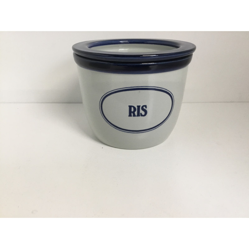 Knabstrup Blå Ribbon stor krukke til "Ris"